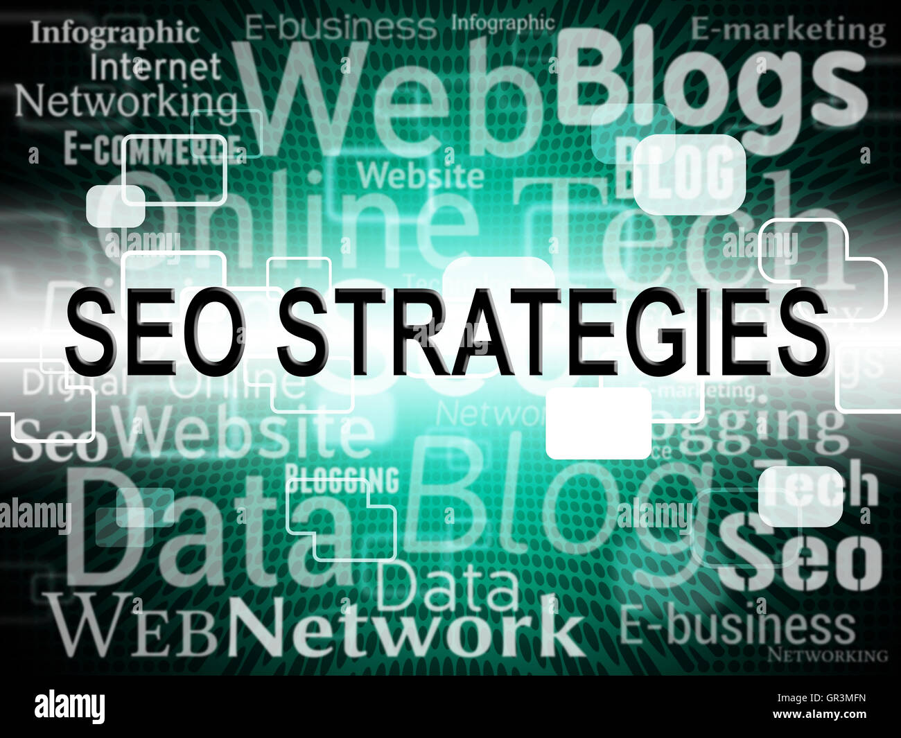 Seo Strategies Indicating Search Engine And Tactics Stock Photo - Alamy