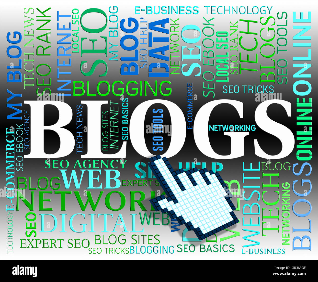 Blogs Word Representing Web Site And Www Stock Photo - Alamy