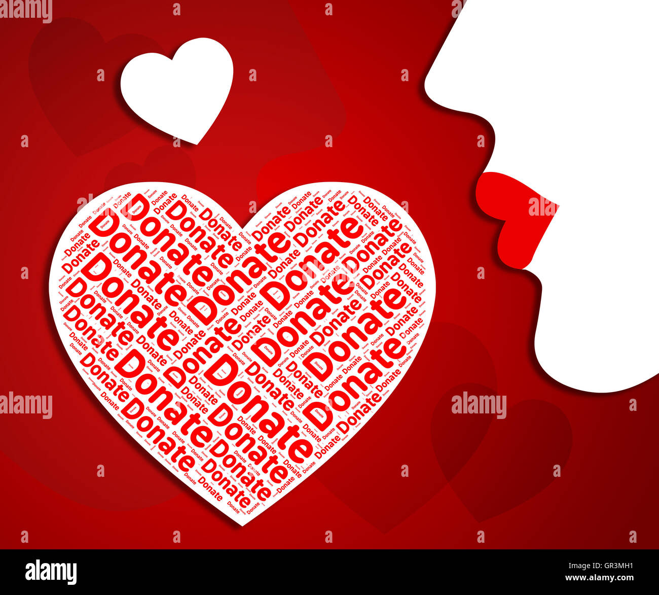 Donate Heart Indicating In Love And Donating Stock Photo - Alamy