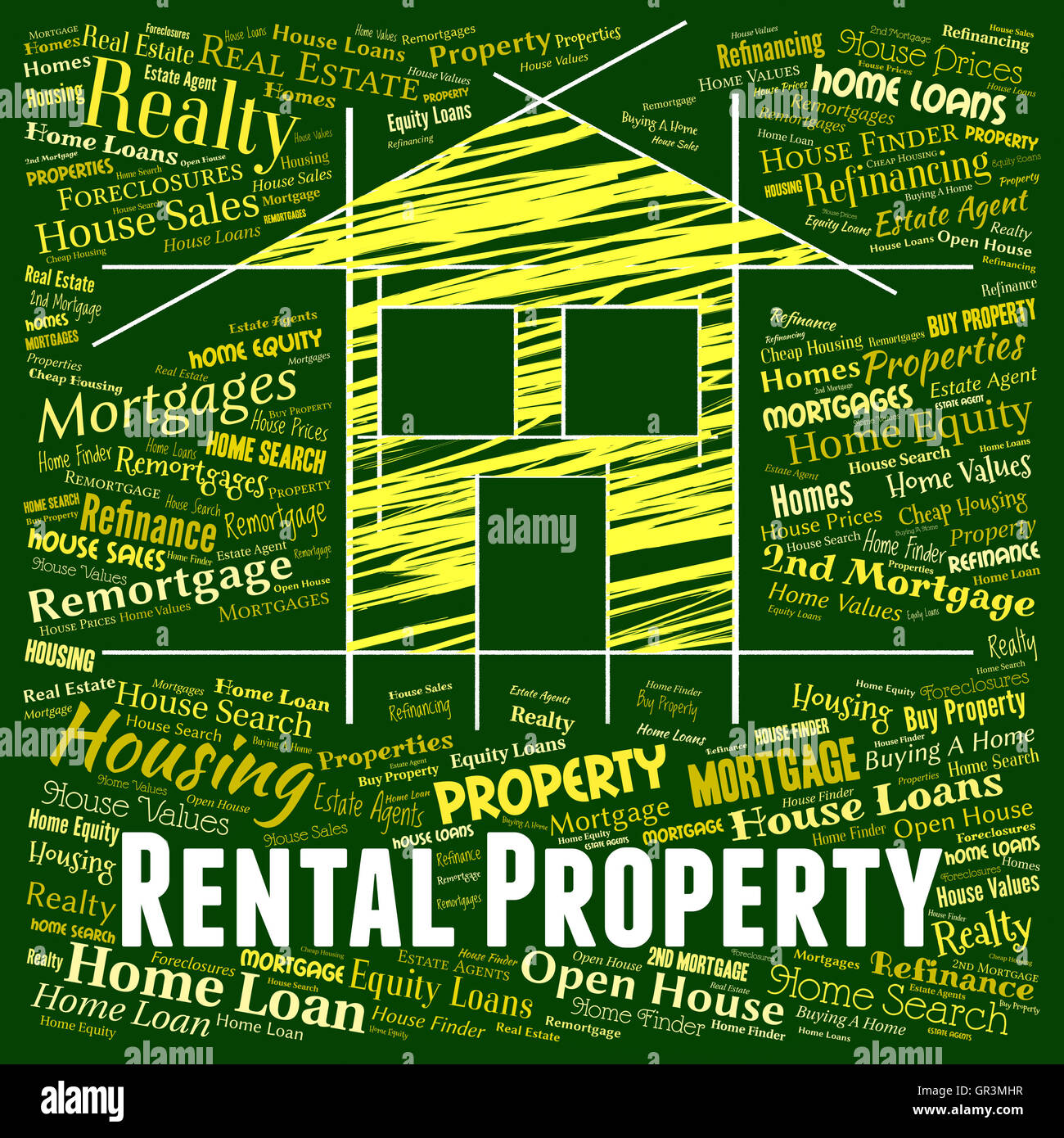 Rental Property Meaning Real Estate And Rented Stock Photo - Alamy