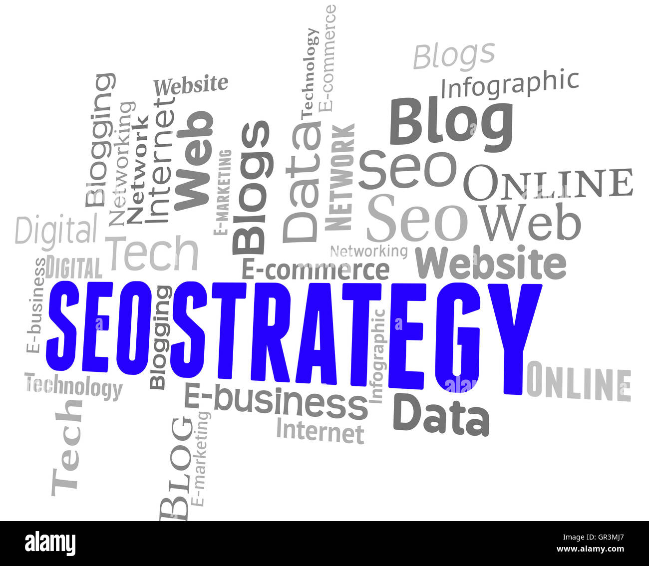Seo Strategy Meaning Search Engine And Website Stock Photo - Alamy
