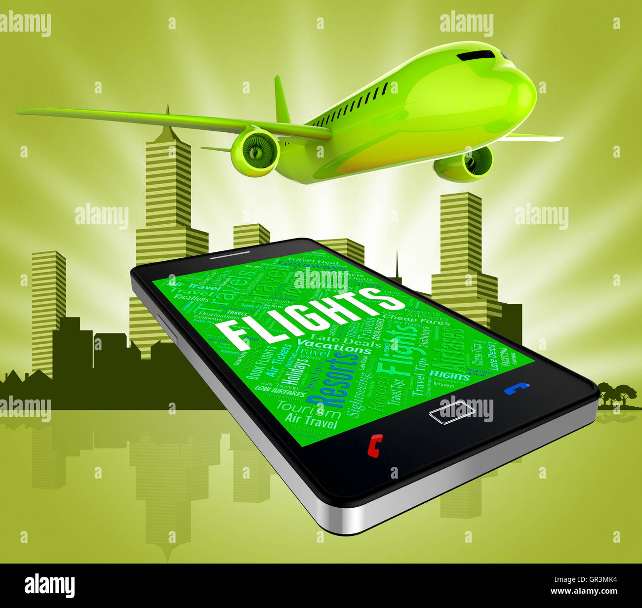 Flights Online Meaning Web Site And Searching Stock Photo - Alamy