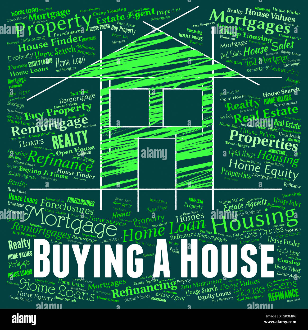 Buying A House Indicating Purchase Bought And Housing Stock Photo - Alamy