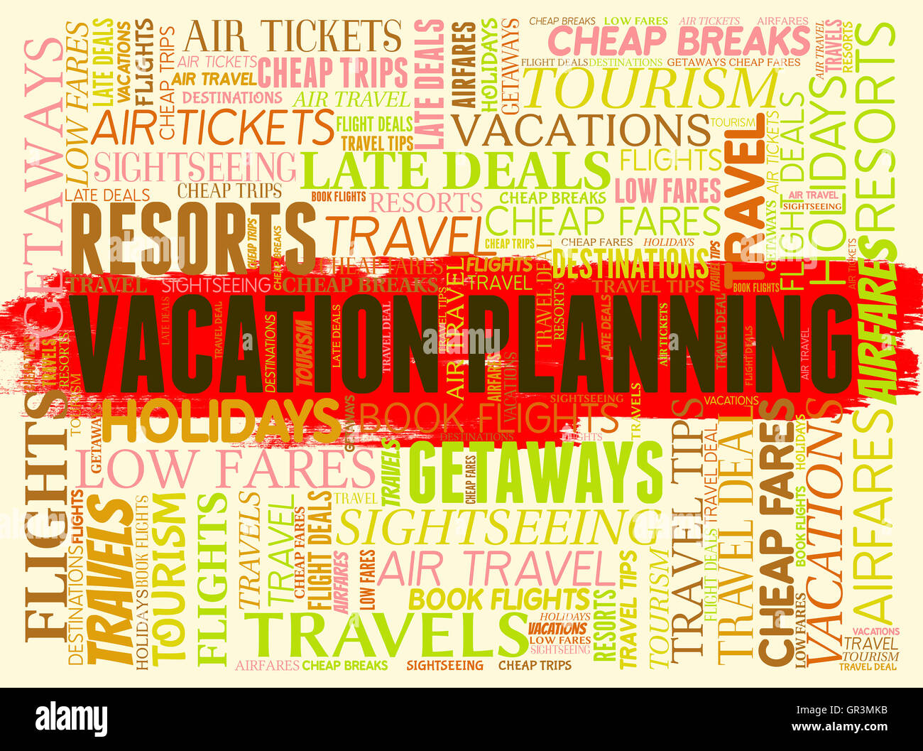 Vacation Planning Representing Vacational Reminder And Organizer Stock ...
