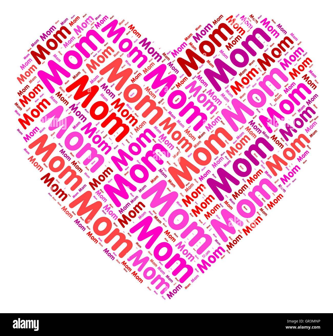 Mom Heart Meaning Mommy Loved And Mother Stock Photo - Alamy