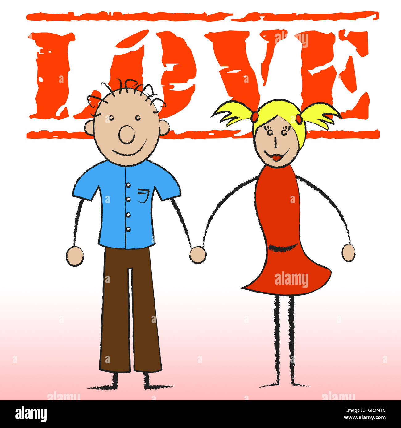 Love Couple Representing Boyfriend Couples And Partners Stock Photo - Alamy