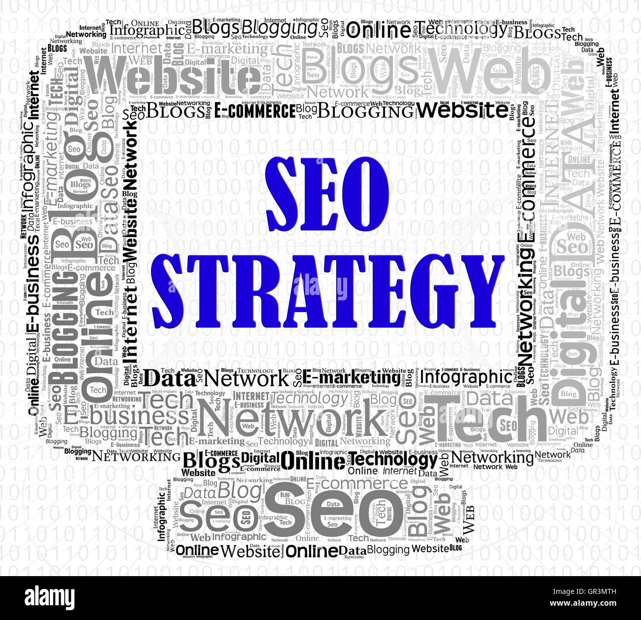 Seo Strategy Showing Search Engines And Strategies Stock Photo - Alamy