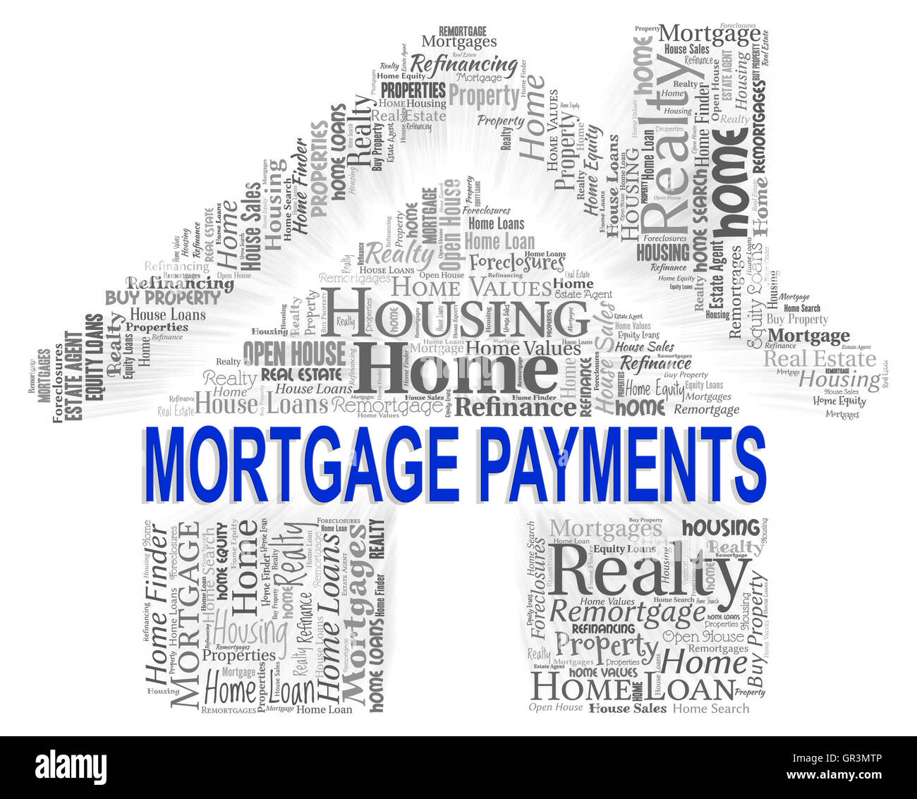 Mortgage Payments Showing Home Loan And Bill Stock Photo - Alamy
