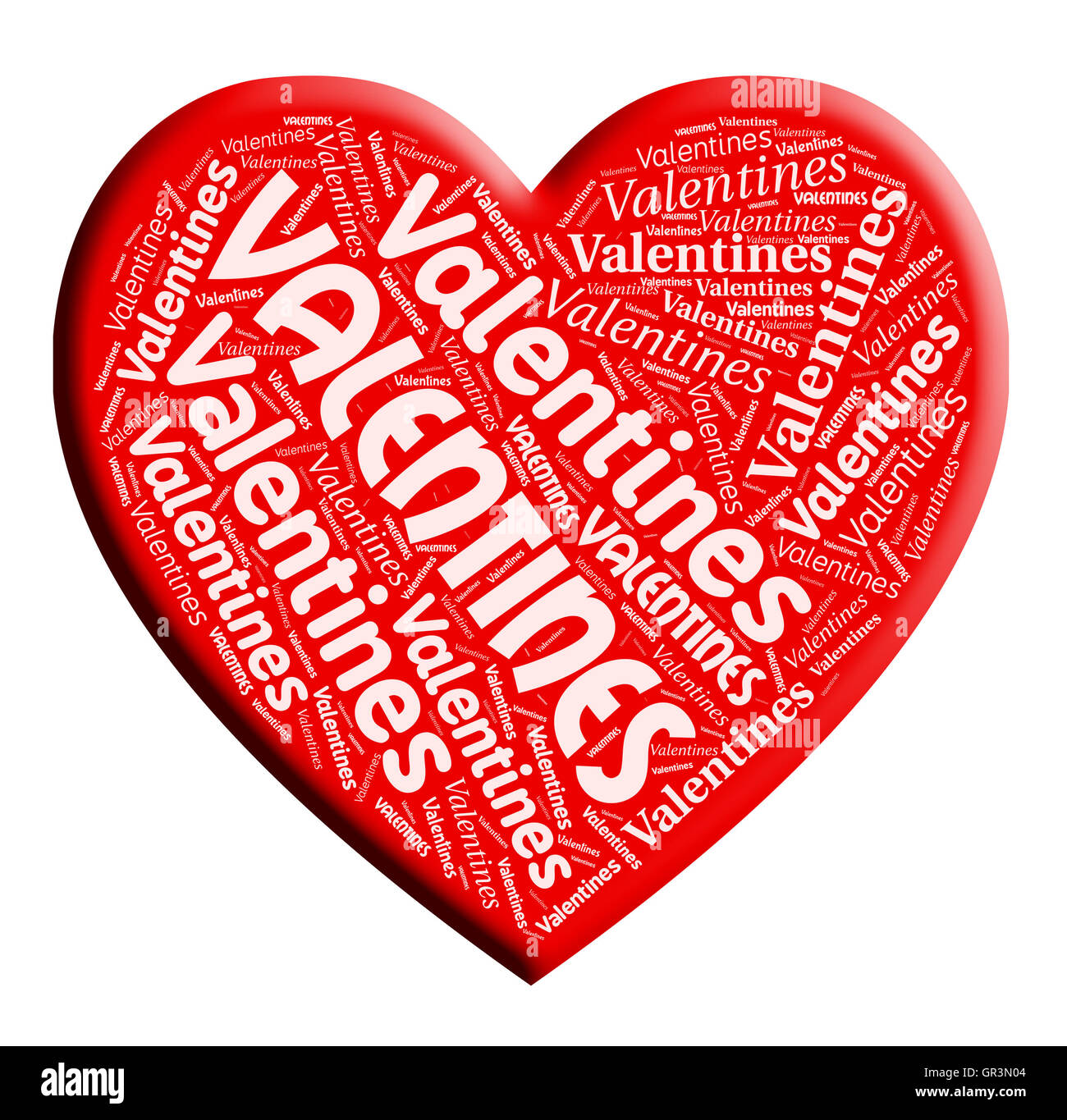 Valentines Heart Representing Girlfriend Celebrate And Loving Stock ...