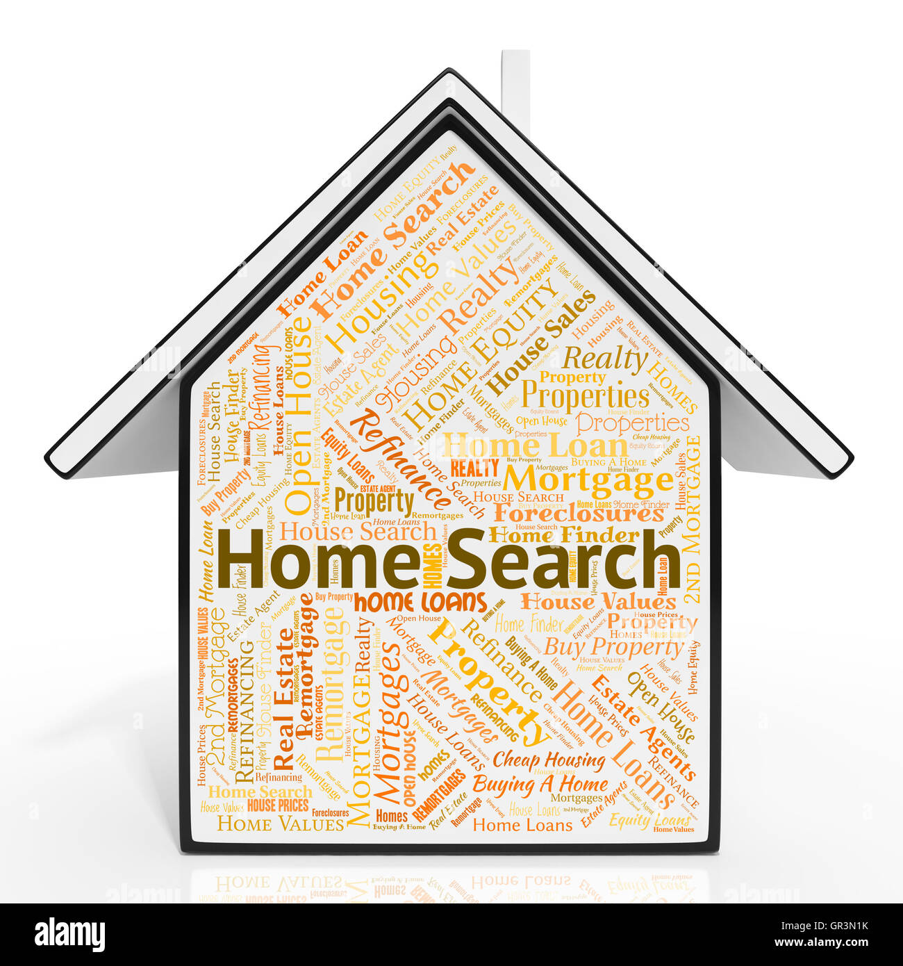 Home Search Representing Information Houses And Compare Stock Photo - Alamy
