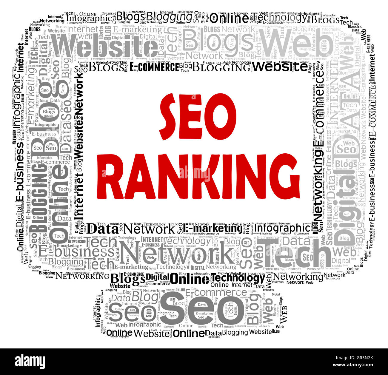 Seo Ranking Meaning Search Engines And Marketing Stock Photo - Alamy
