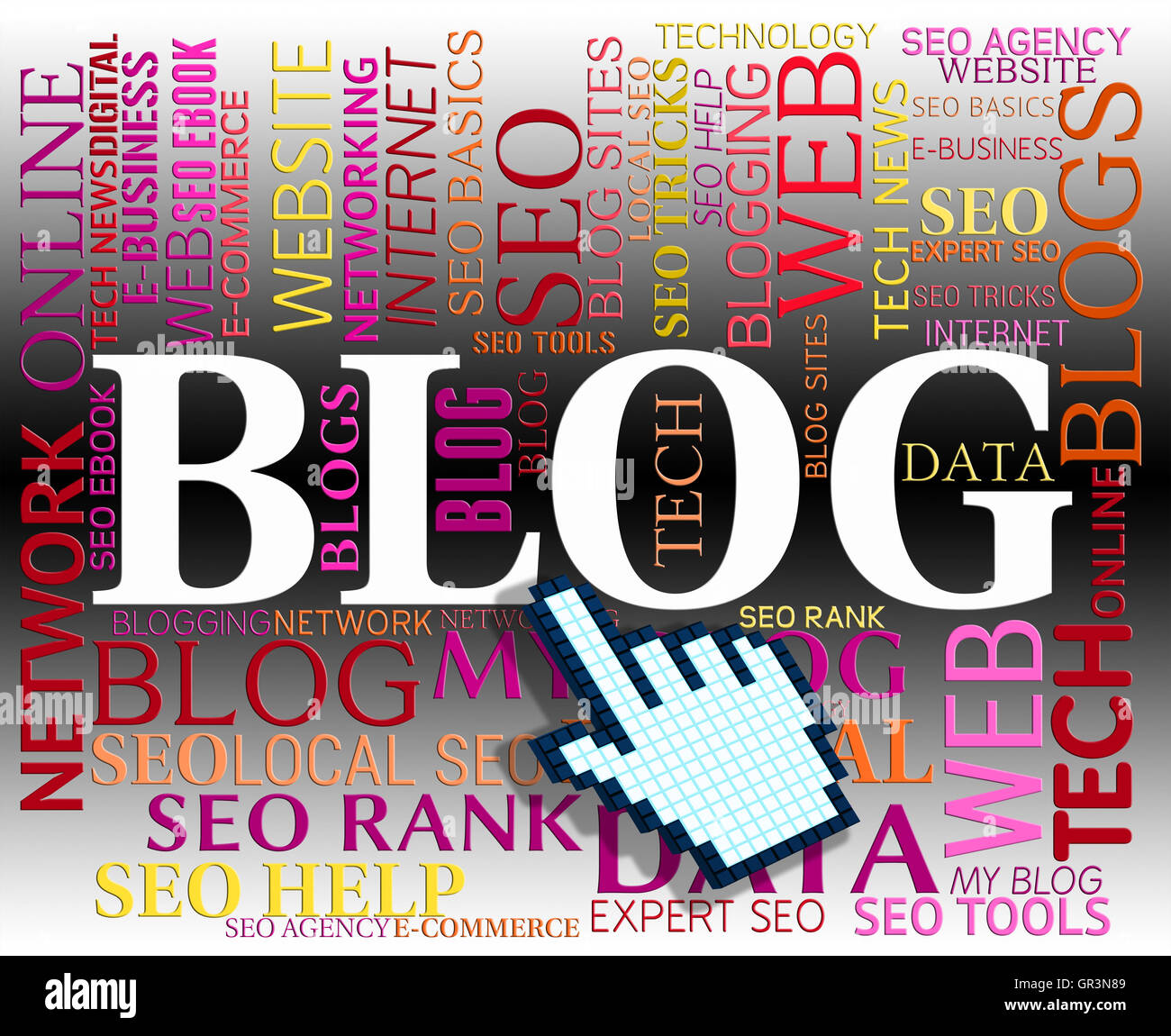Blog Word Indicating Web Site And Websites Stock Photo - Alamy