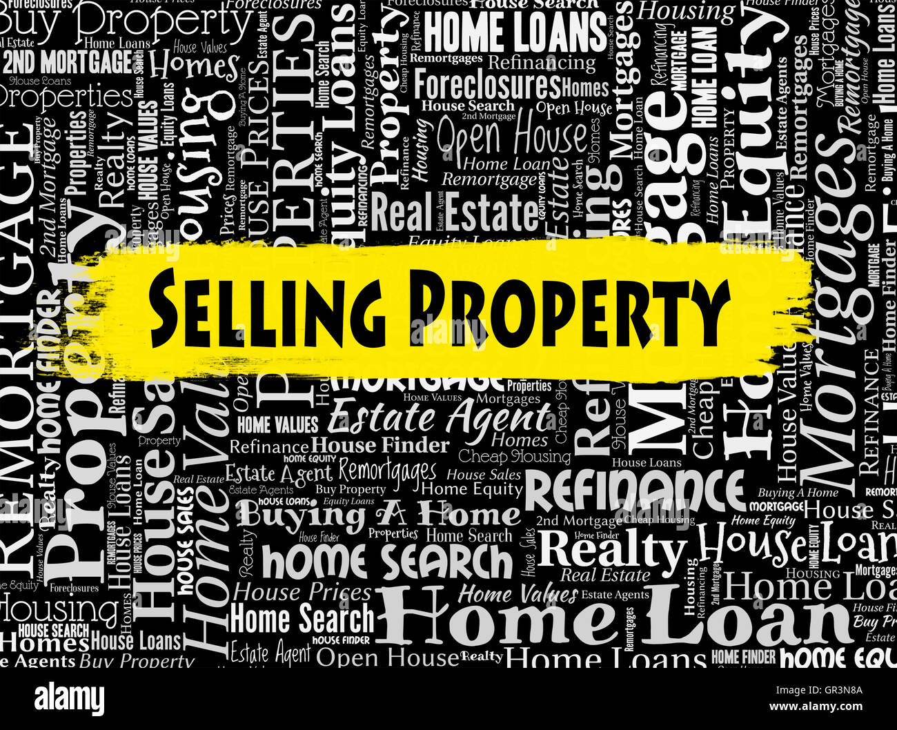 Selling Property Showing Real Estate And Properties Stock Photo - Alamy