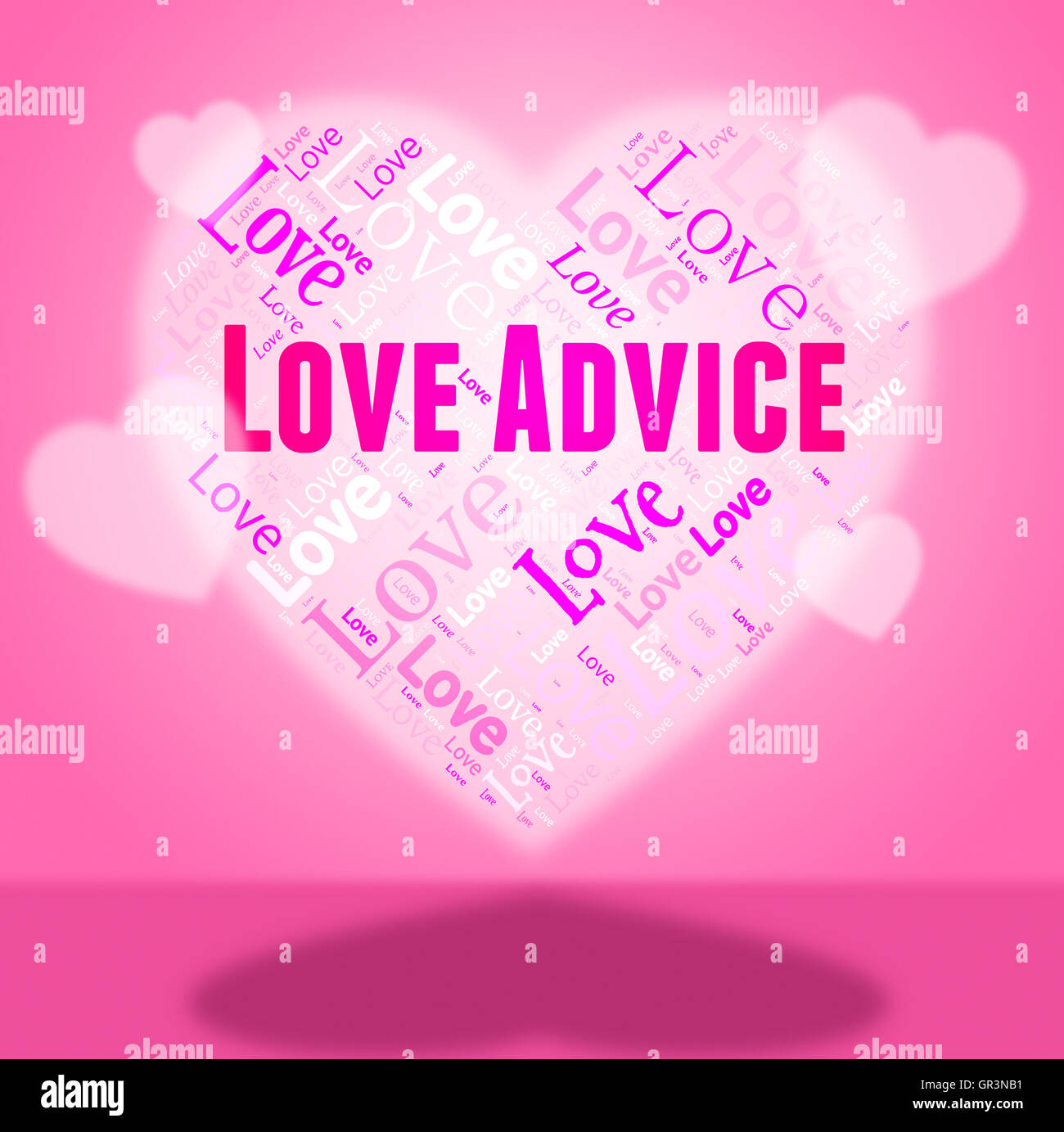 Love Advice Showing Tips Guidance And Lovers Stock Photo - Alamy