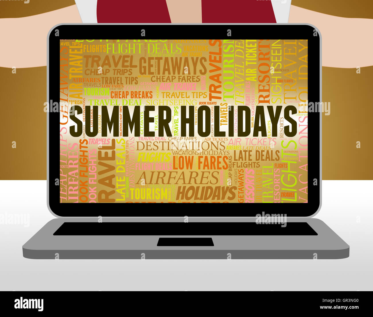 Summer Holidays Showing Travel Season And Vacational Stock Photo - Alamy