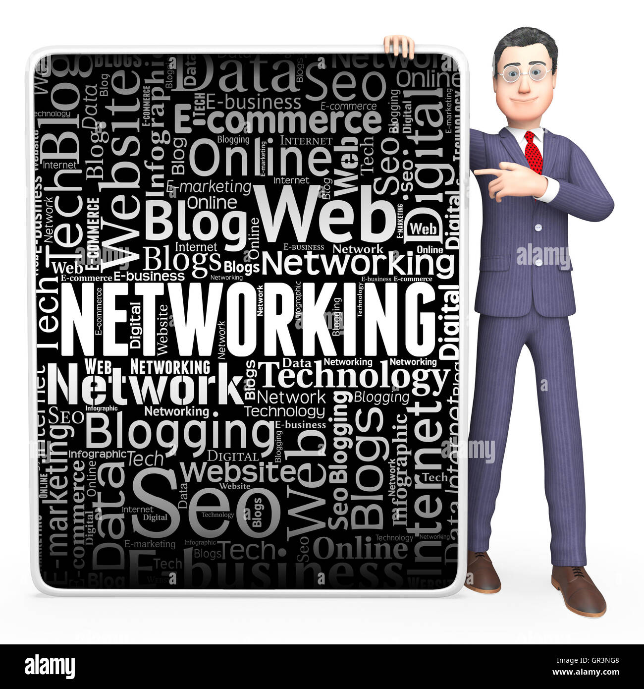 Networking Sign Representing Global Communications And Communicate ...