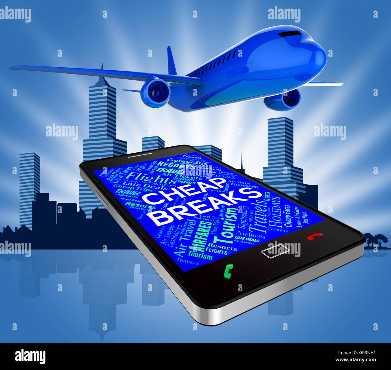 Cheap Breaks Indicating Low Cost And Cheaper Stock Photo - Alamy