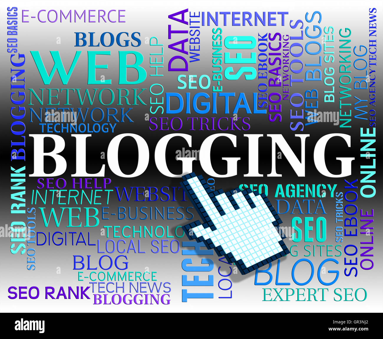 Blogging Word Representing Web Site And Blogger Stock Photo - Alamy