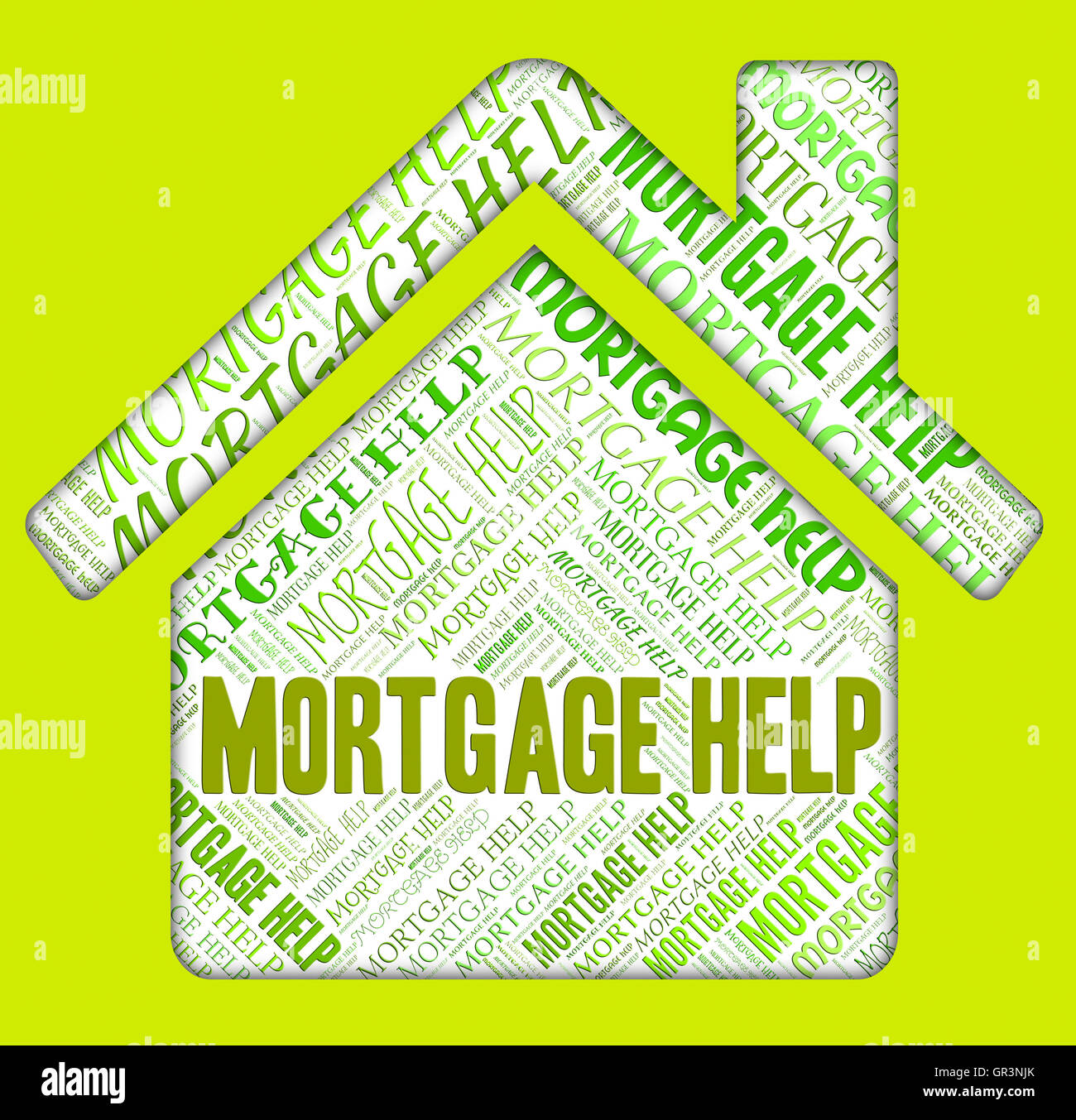 Mortgage Help Indicating Home Loan And Homes Stock Photo - Alamy