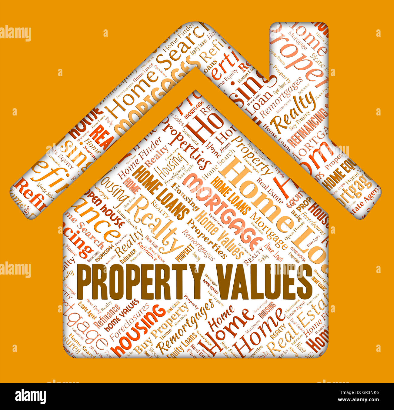 Property Values Indicating Selling Price And Estimate Stock Photo - Alamy
