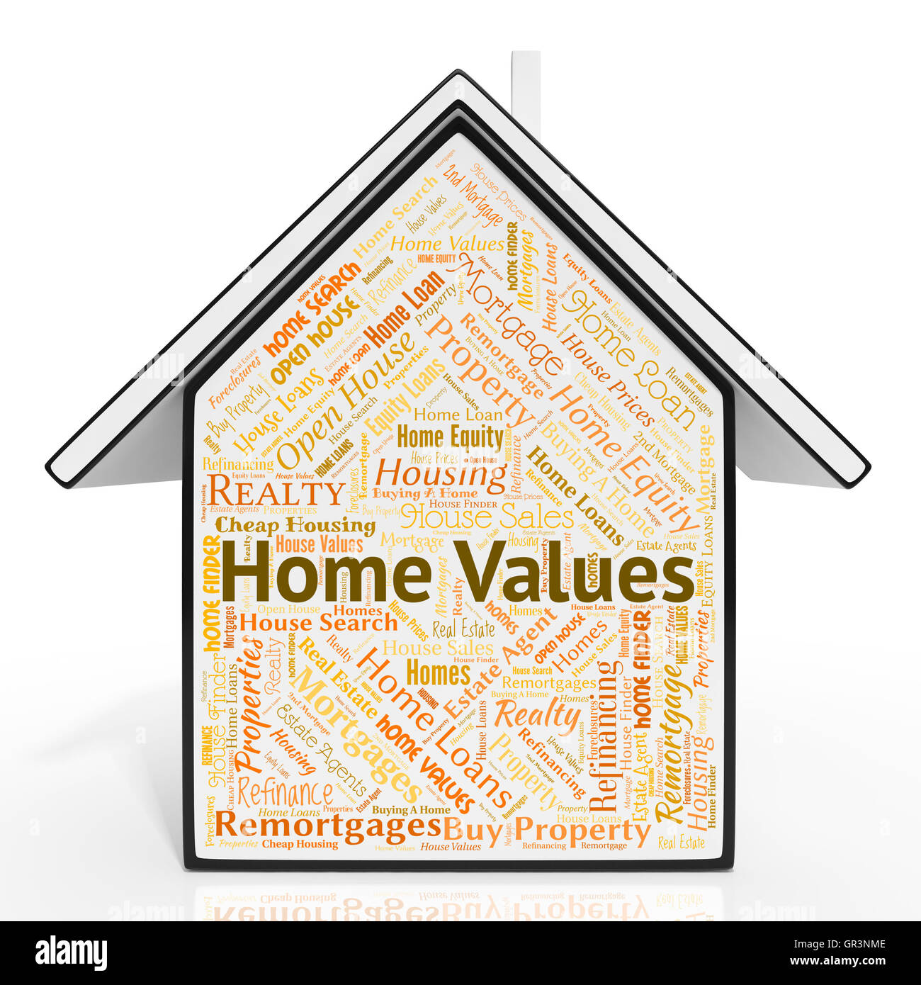 Home Values Representing Current Price And Housing Stock Photo - Alamy