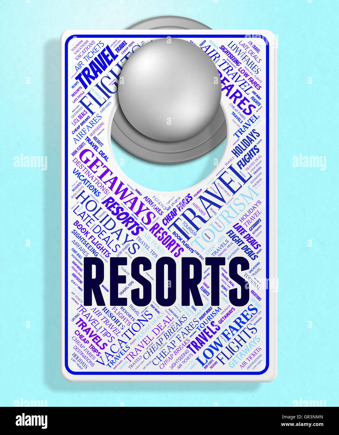 Resorts Sign Meaning Message Board And Holiday Stock Photo - Alamy