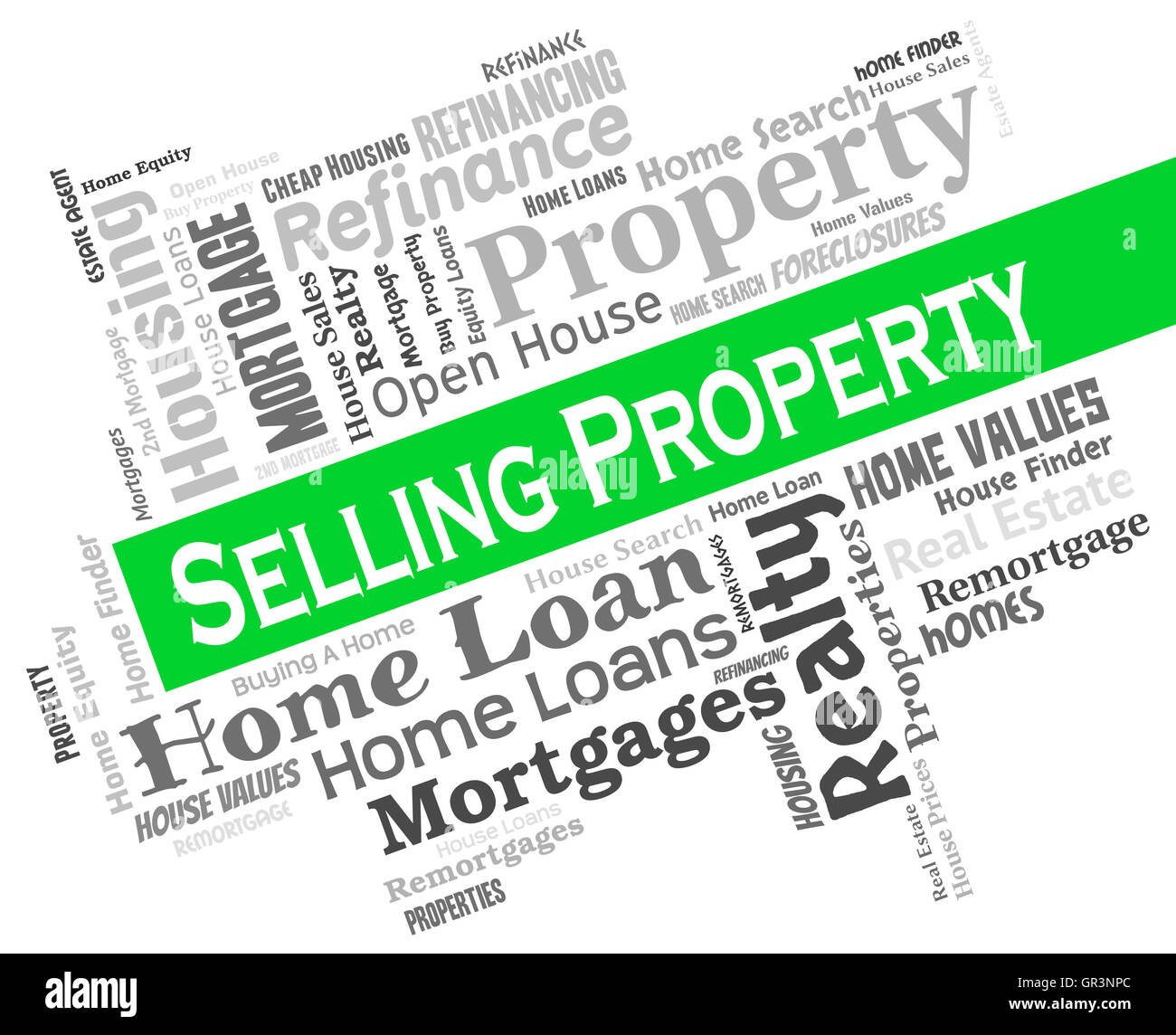 Selling Property Indicating Commerce Apartments And Market Stock Photo ...