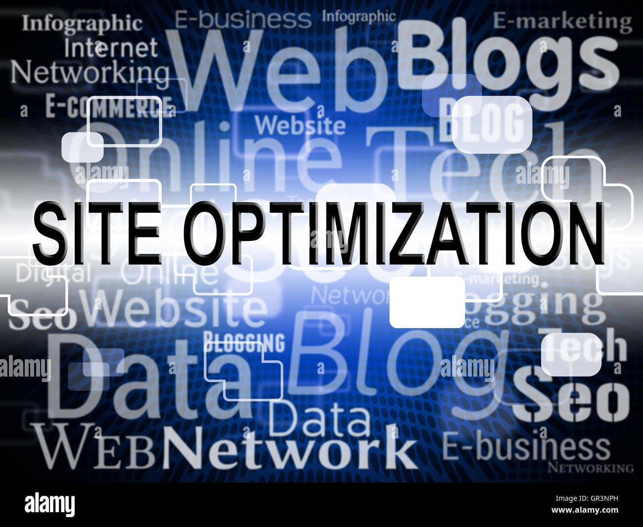 Site Optimization Indicating Searching Www And Optimized Stock Photo ...
