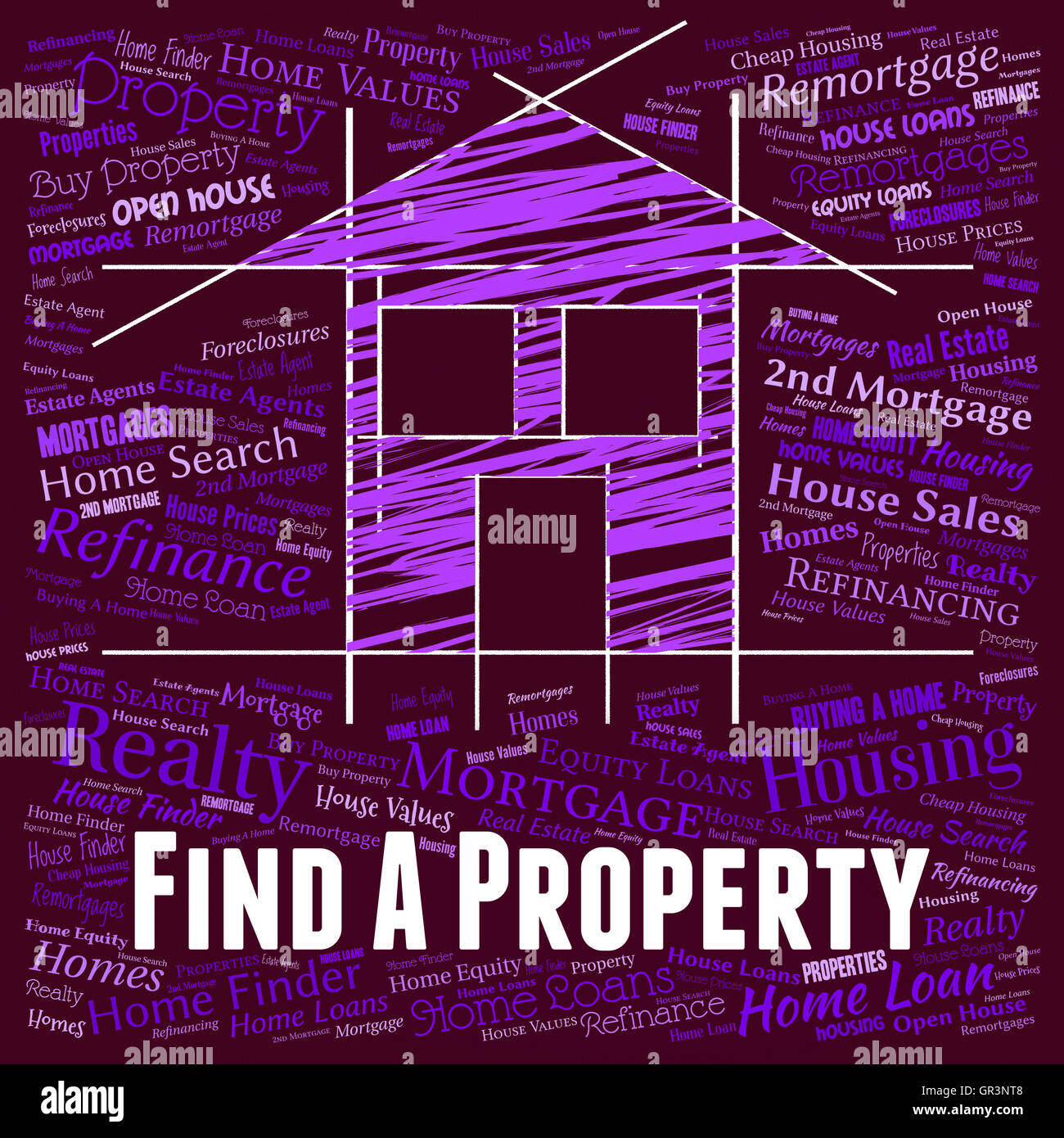 Find Property Indicating Search For And Habitation Stock Photo - Alamy