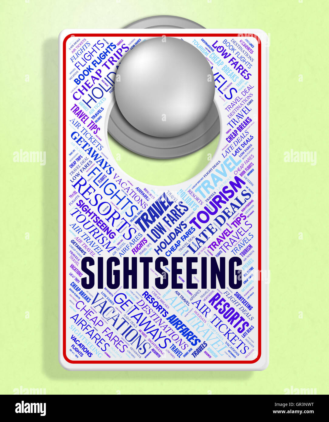 Sightseeing Sign Representing Vacation Trip And Signboard Stock Photo ...