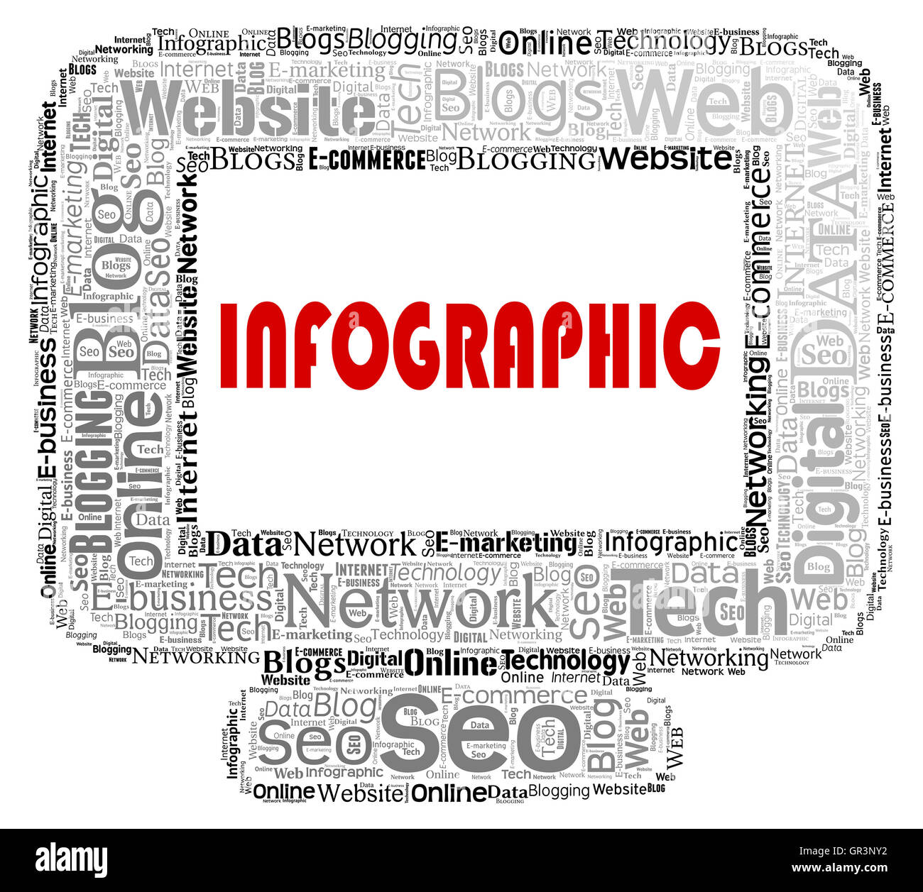 Infographic Computer Showing Statistics Online And Visual Stock Photo ...