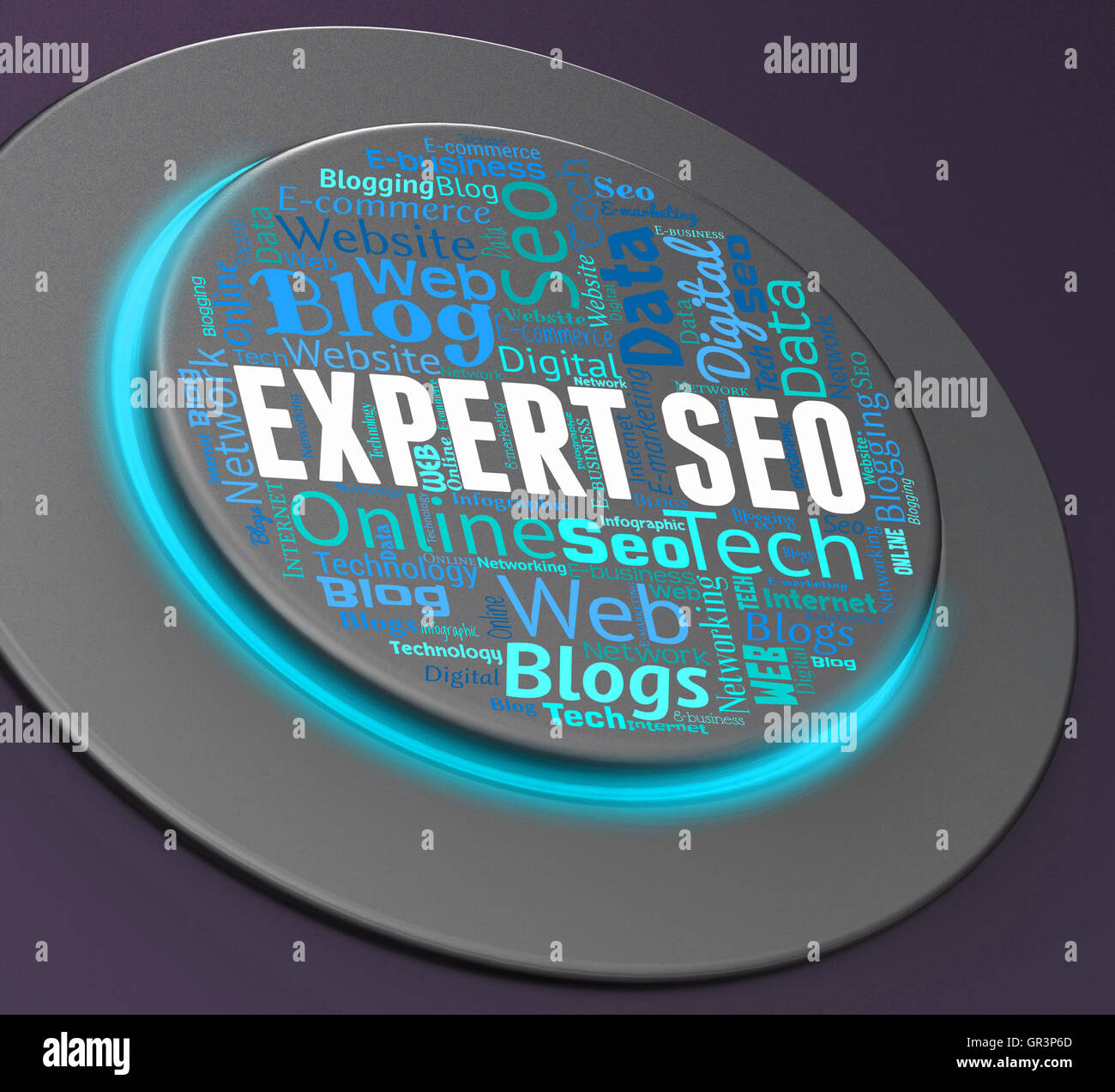 Expert Seo Indicating Search Engine And Web Stock Photo - Alamy