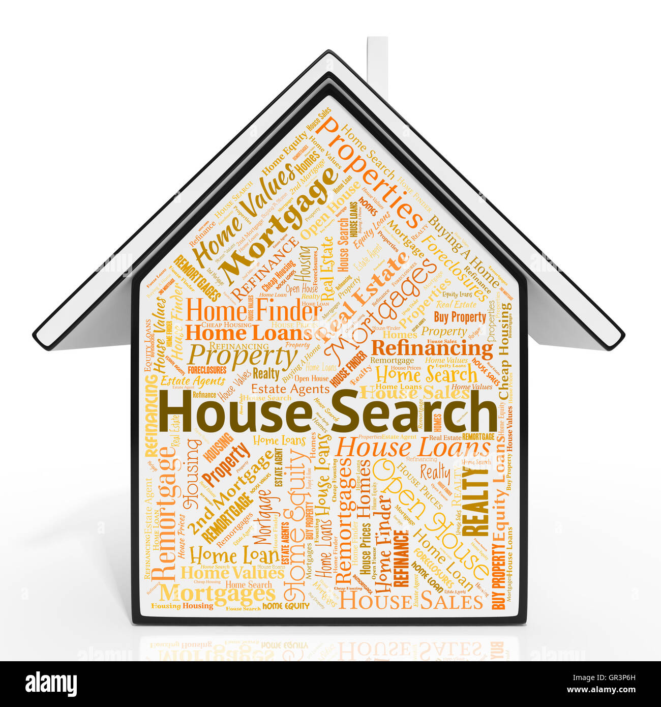 House Search Meaning Properties Searching And Researcher Stock Photo ...