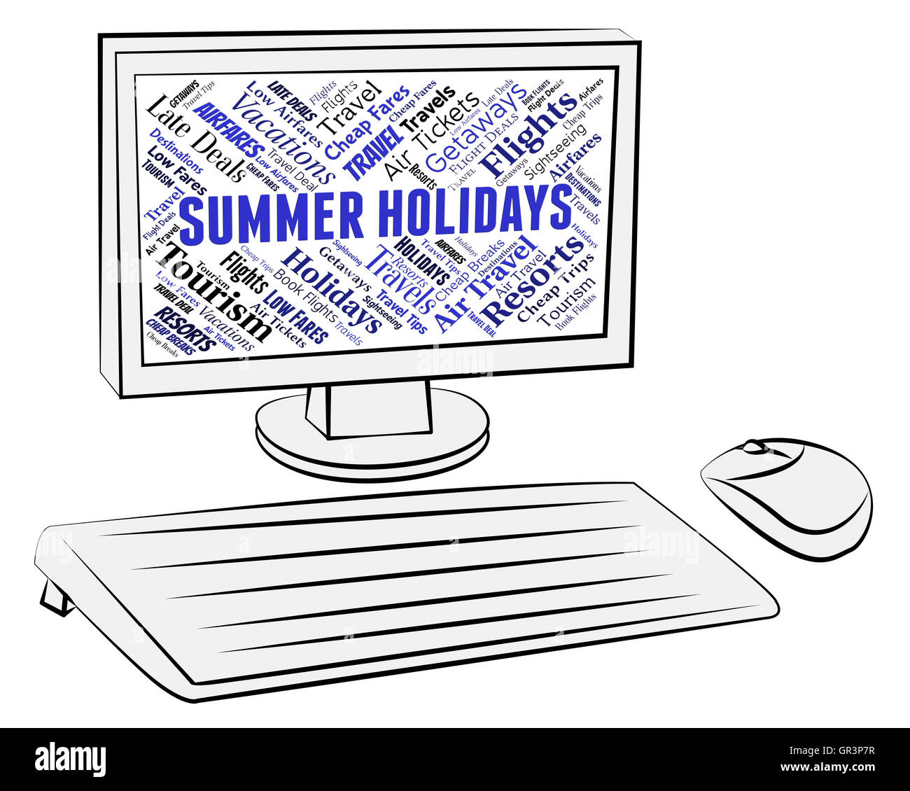 Summer Holidays Indicating Season Break And Vacations Stock Photo - Alamy