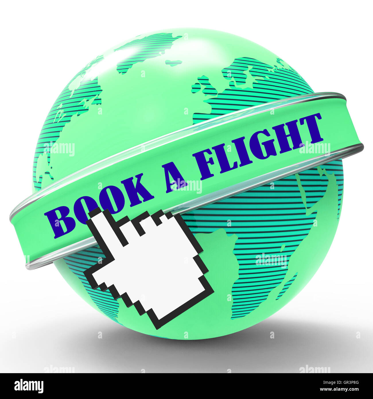 Book Flight Indicating Flights Booking And Airplane Stock Photo - Alamy