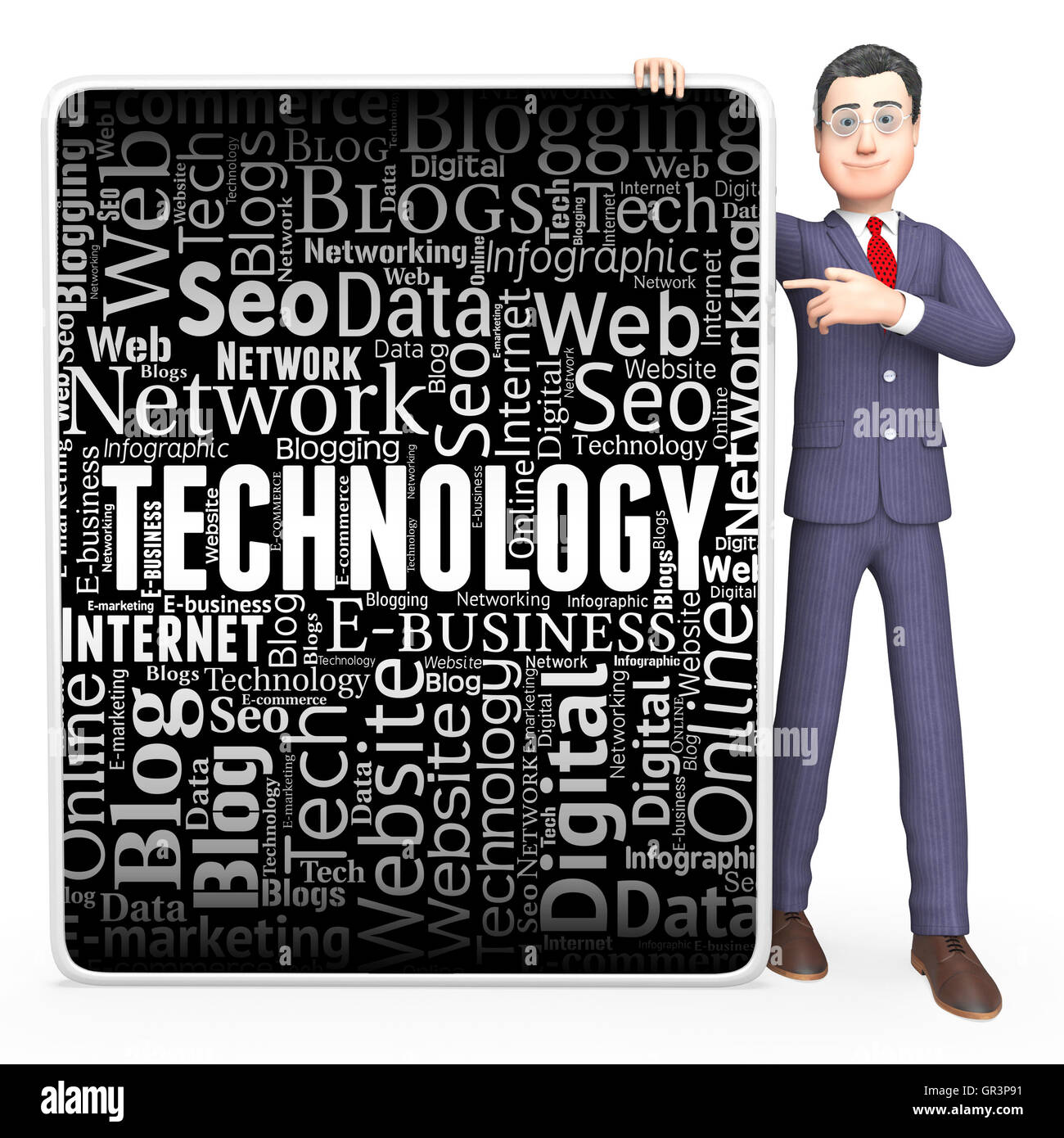 Technology Signs Meaning Message Signboard And Electronics Stock Photo ...