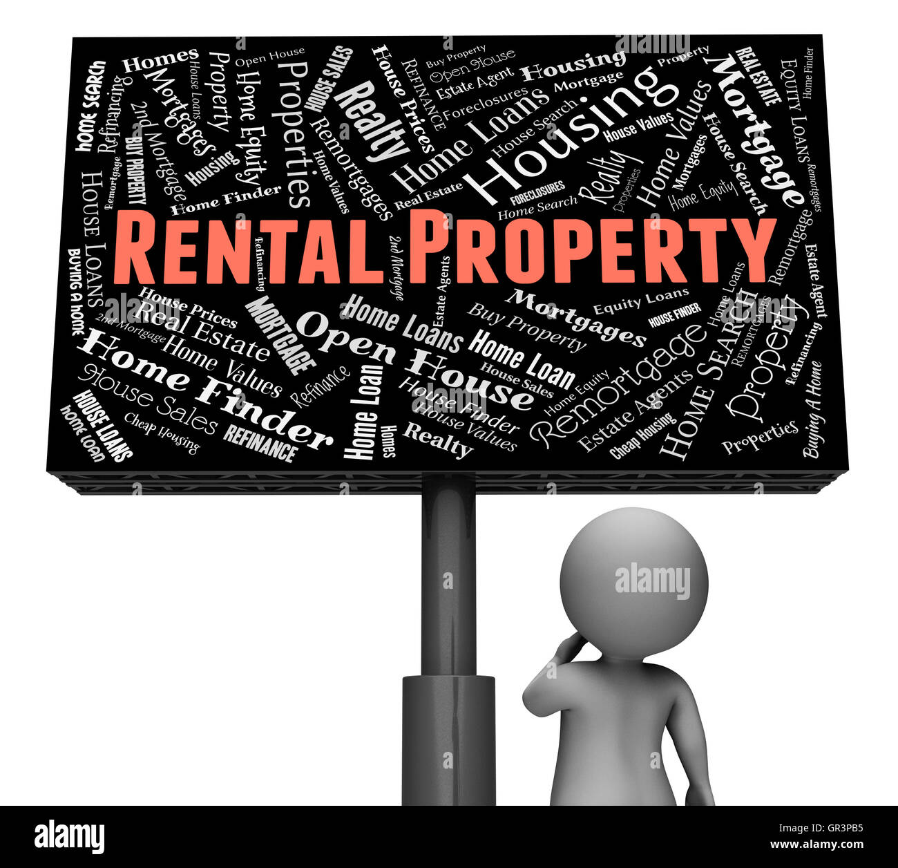 Rental Property Meaning Real Estate And Renting Stock Photo - Alamy