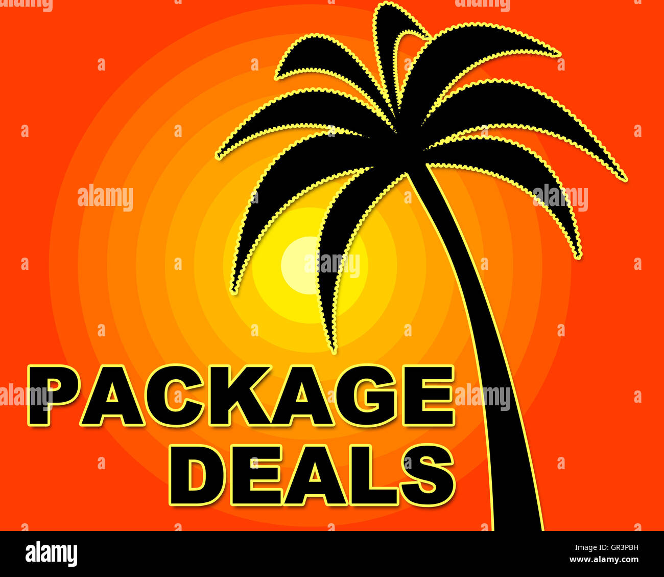 Package Deals Representing All Inclusive And Discount Stock Photo - Alamy