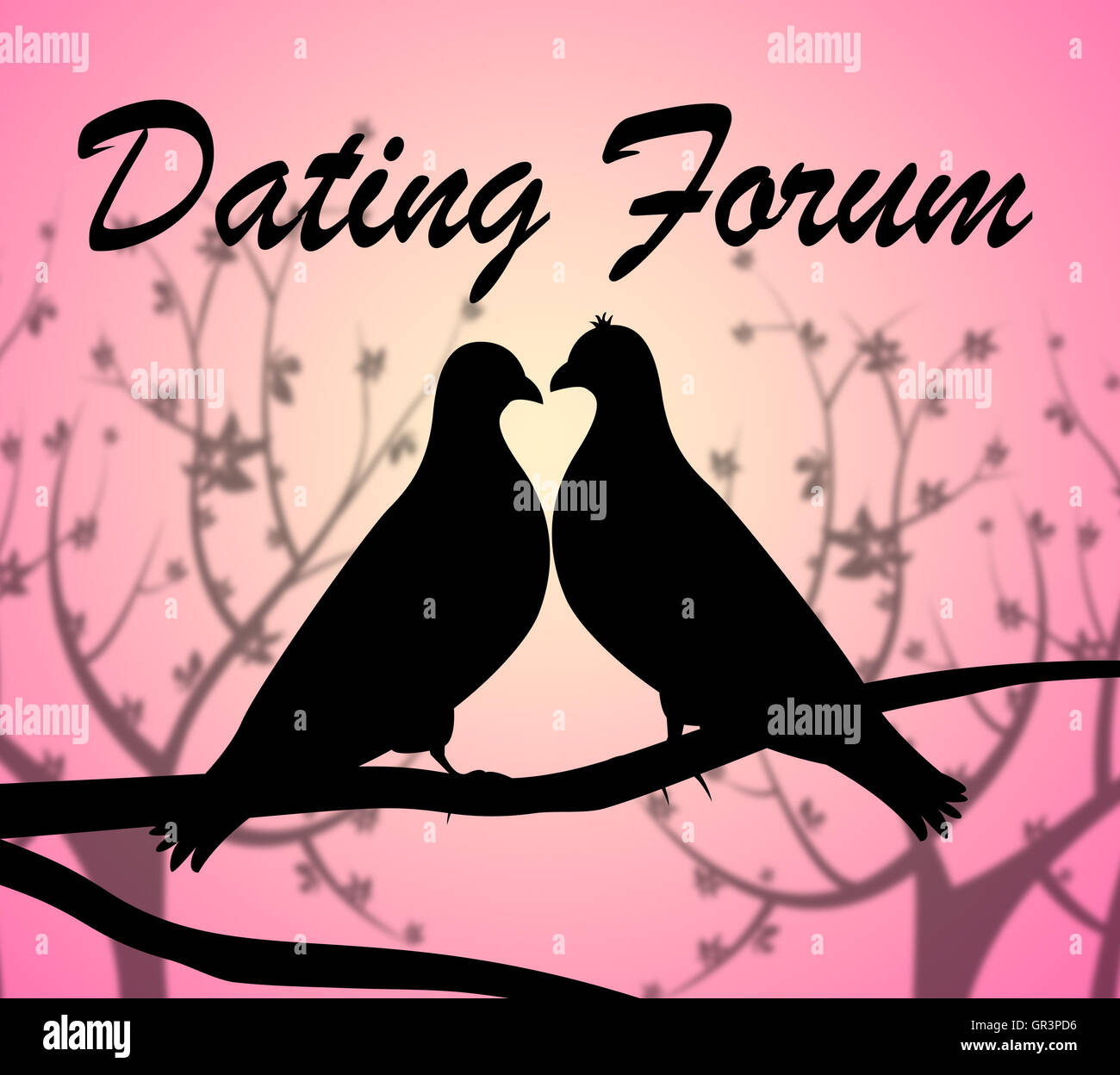 Dating Forum Indicating Social Media And Sweetheart Stock Photo - Alamy