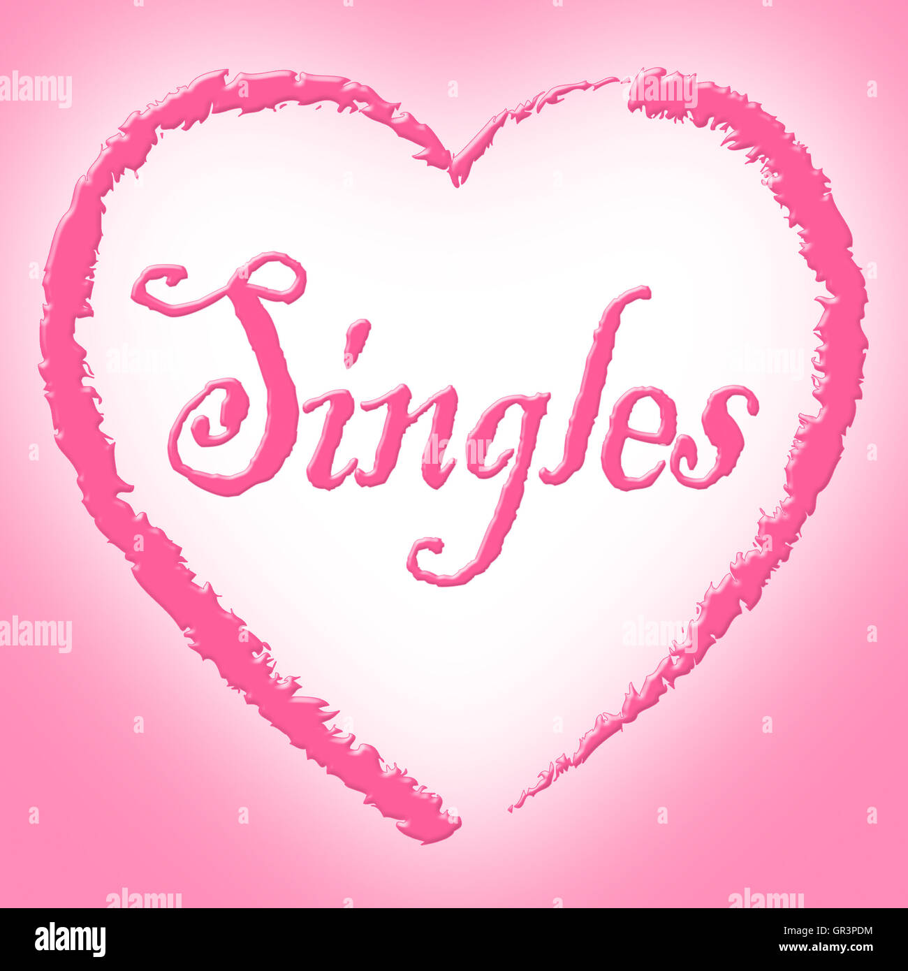 Singles Heart Showing Togetherness Tenderness And Relationship Stock ...