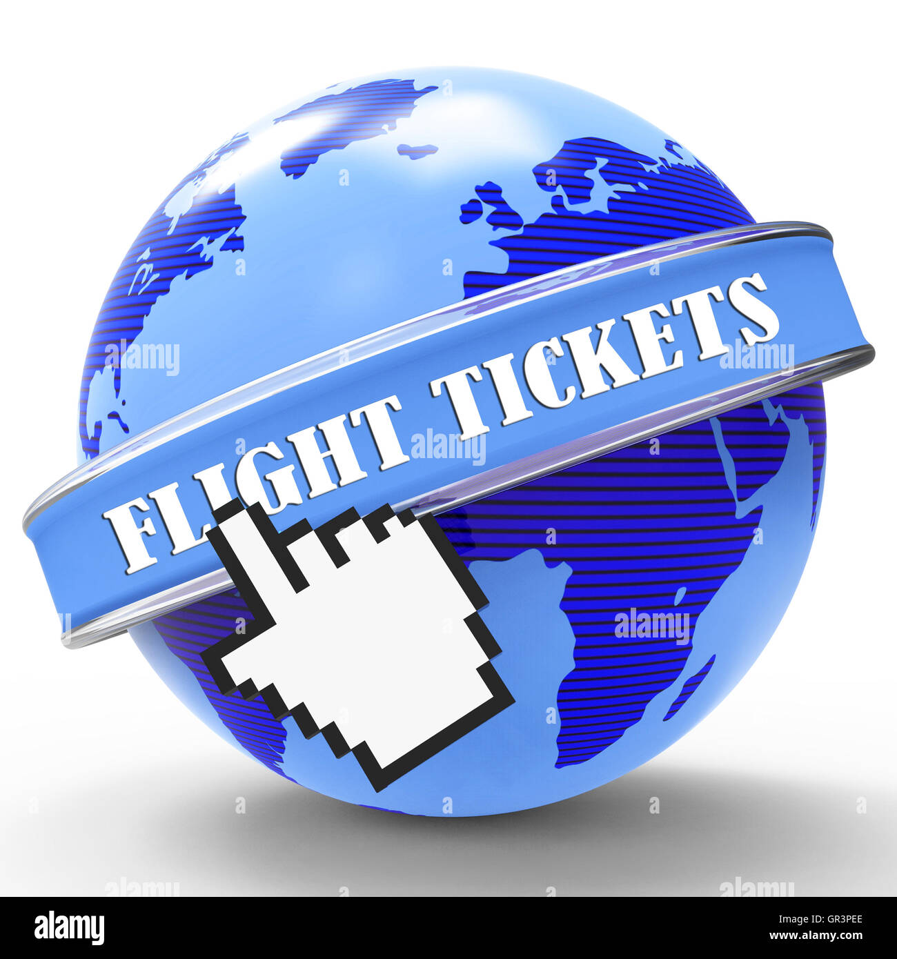 Flight Tickets Showing Flying Retail And Fly Stock Photo - Alamy