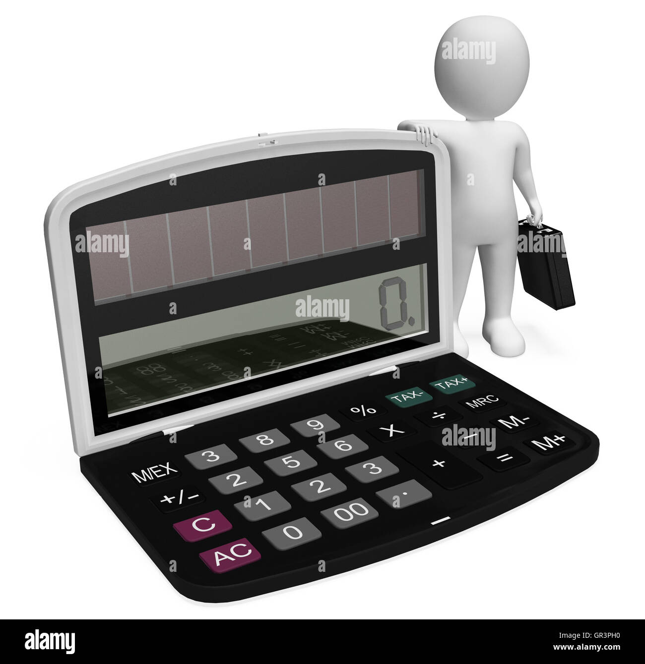 Calculator Finance Indicating Business Person And Character 3d ...
