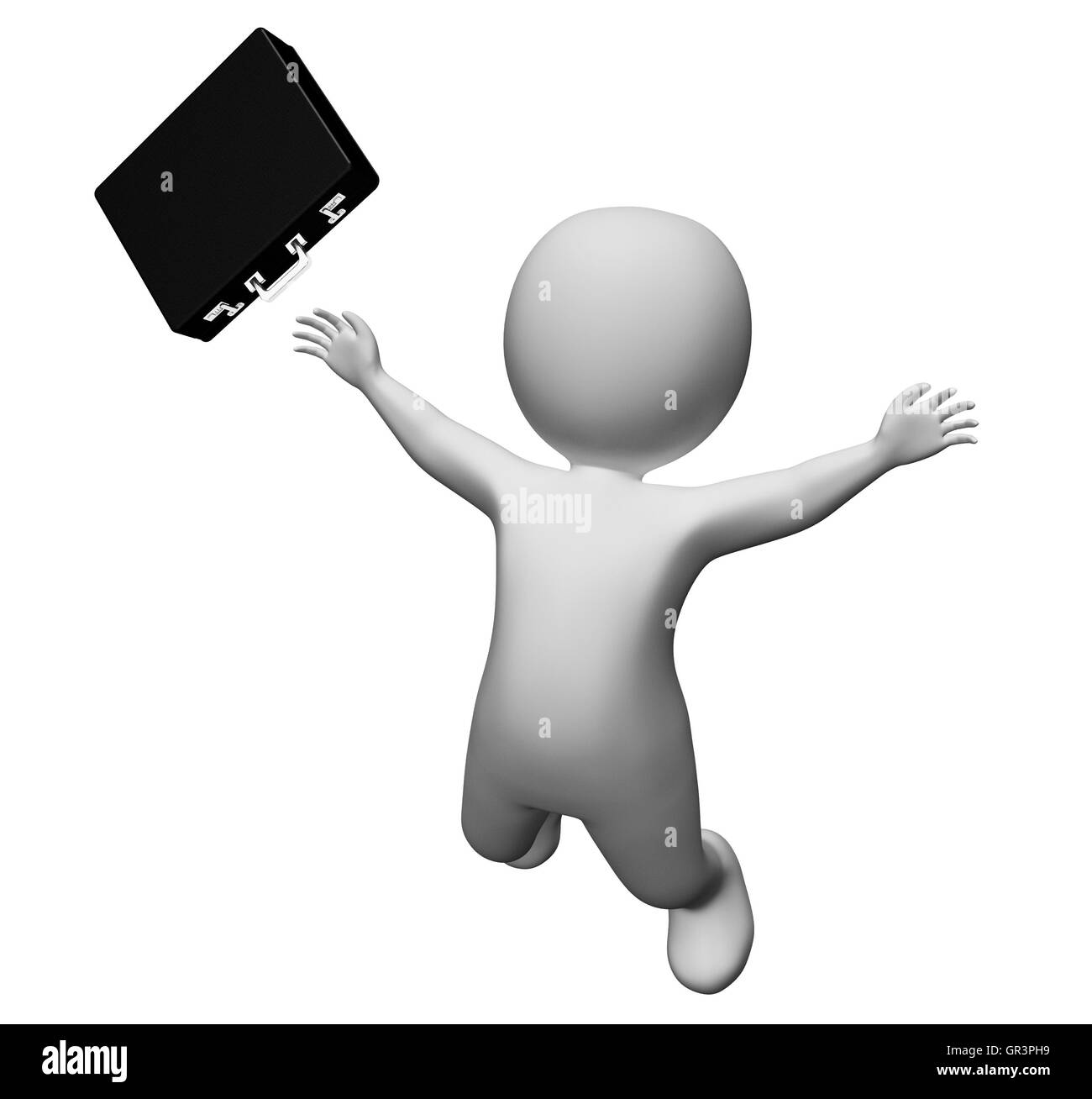 Character Falling Meaning Business Person And Trauma 3d Rendering Stock ...