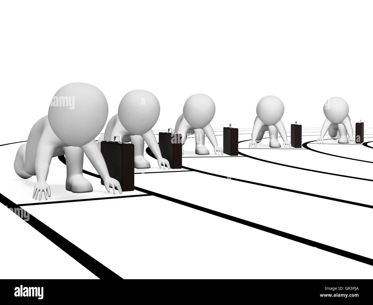 Running Athletics Representing Render Jogger And Jog 3d Rendering Stock ...