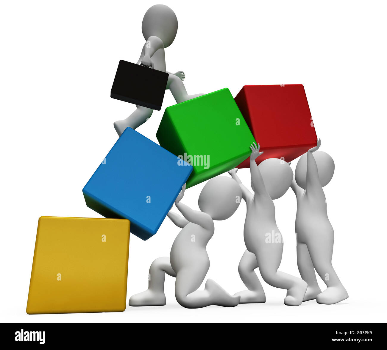 Teamwork climbing Cut Out Stock Images & Pictures - Alamy