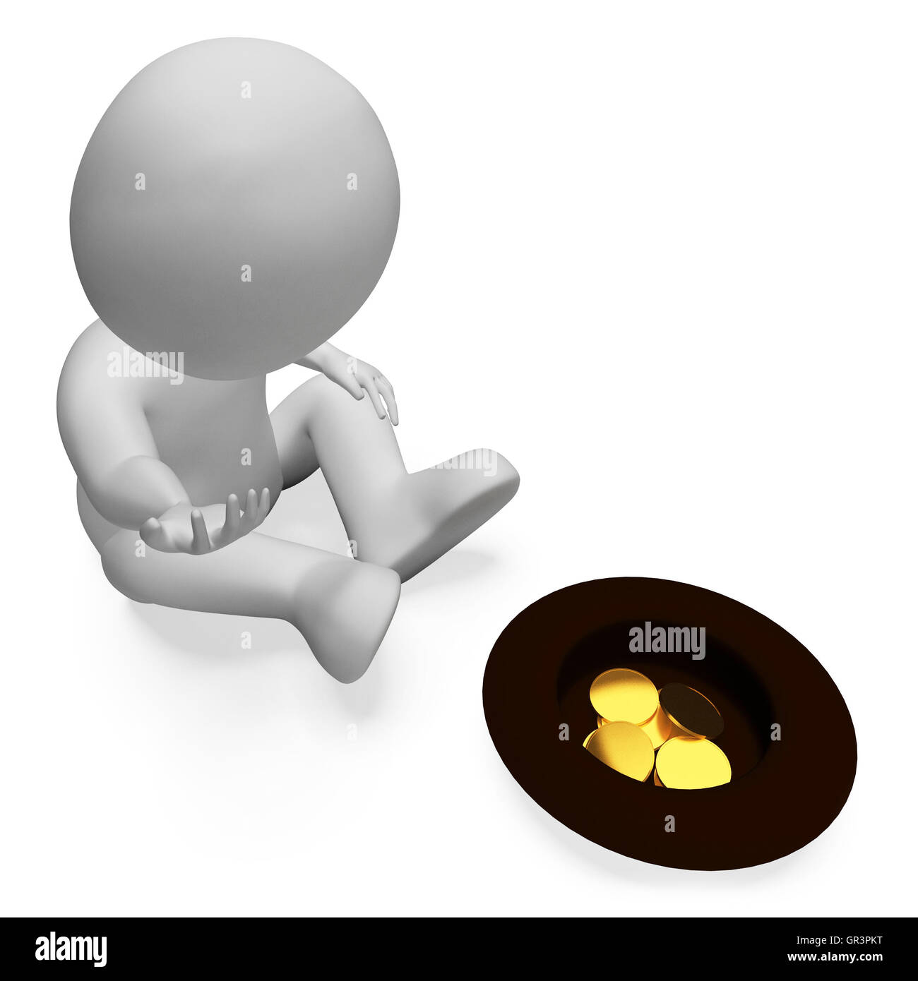 Coins Character Meaning Finance Treasure And Donation 3d Rendering ...