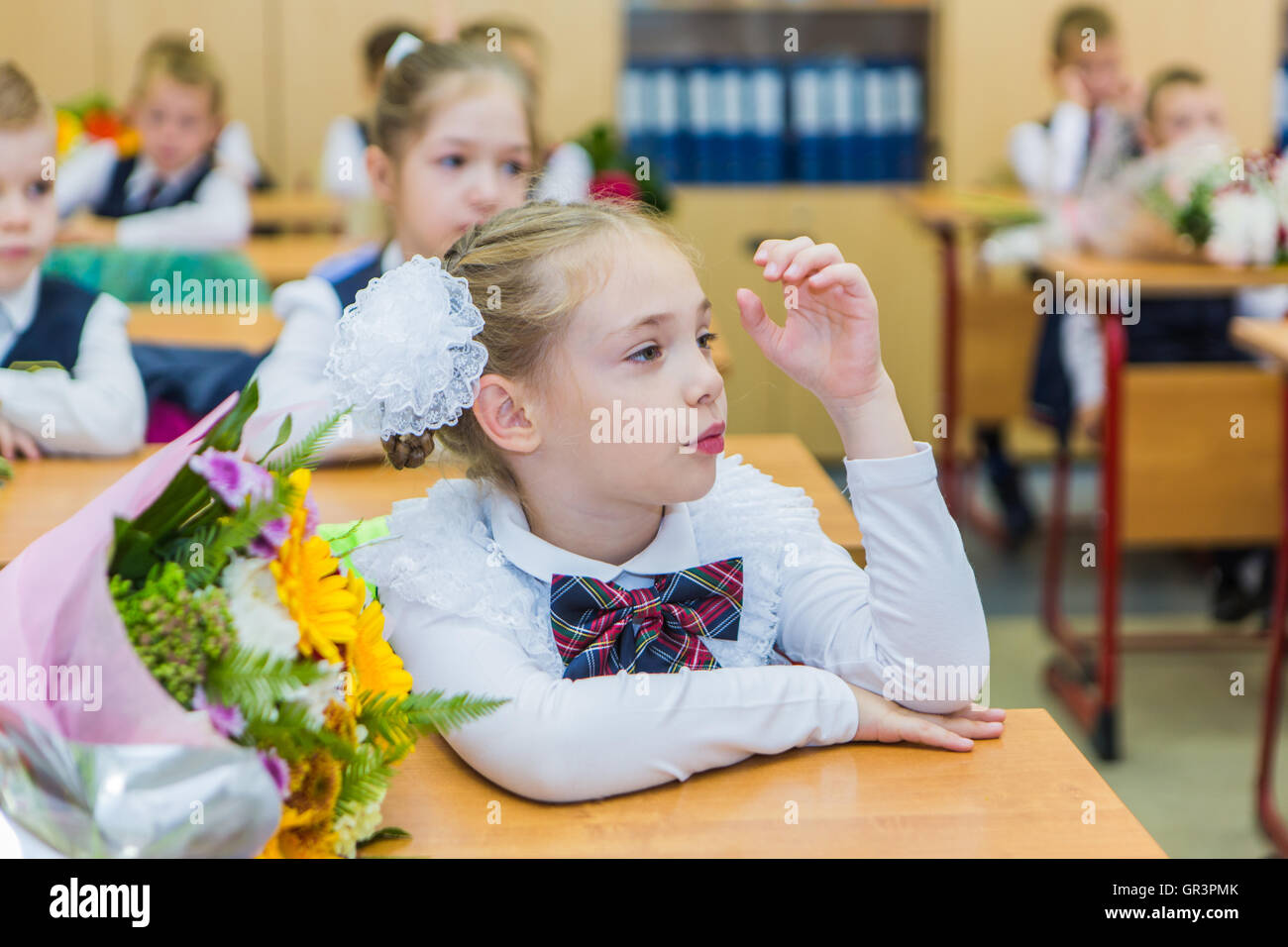 Russian schoolgirl in uniform first hi-res stock photography and images ...