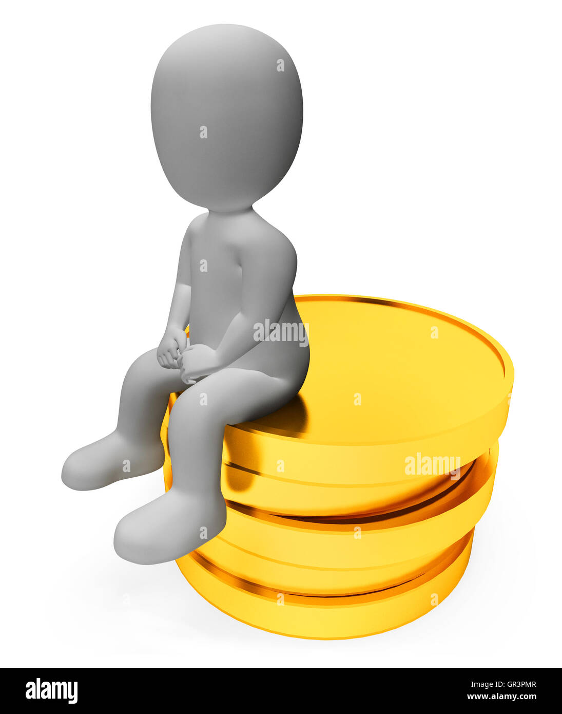 Character man currency coins money Cut Out Stock Images & Pictures - Alamy