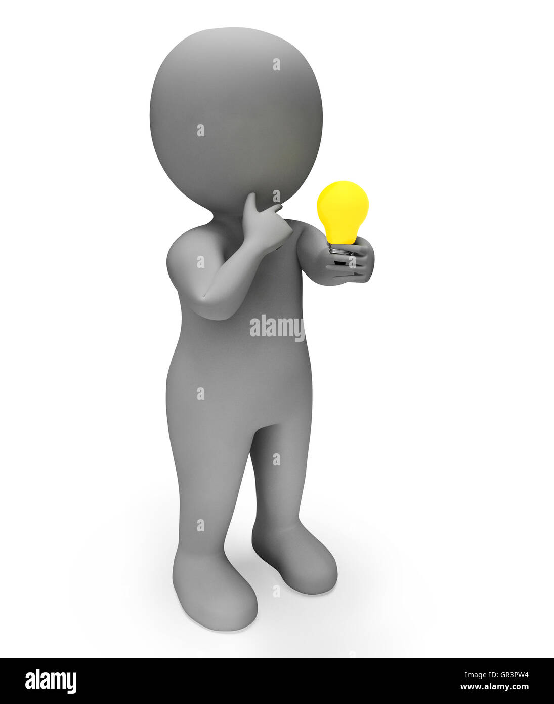 Light bulb representing think innovation hi-res stock photography and ...