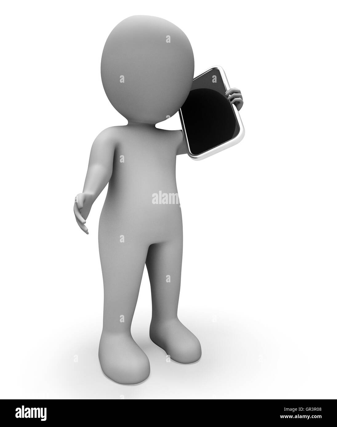 Calling Smartphone Showing World Wide Web And Voice Over Ip 3d ...